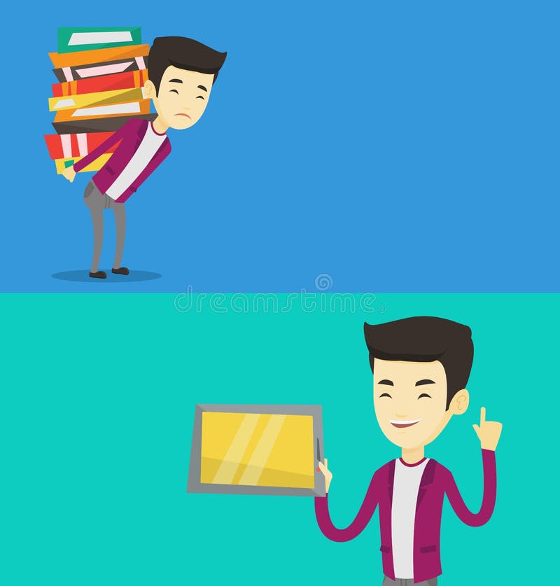 Two Educational Banners with Space for Text. Stock Vector ...