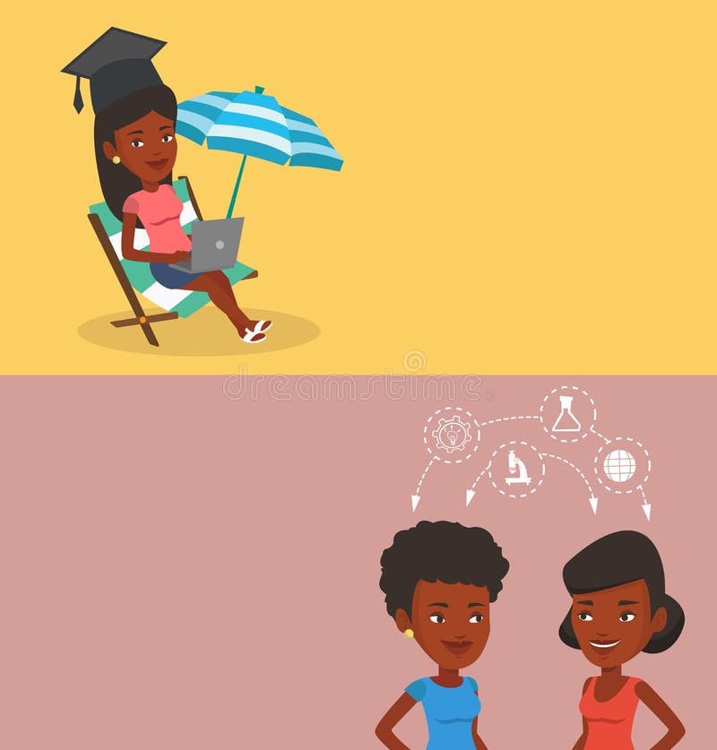 Two Educational Banners with Space for Text. Stock Vector ...