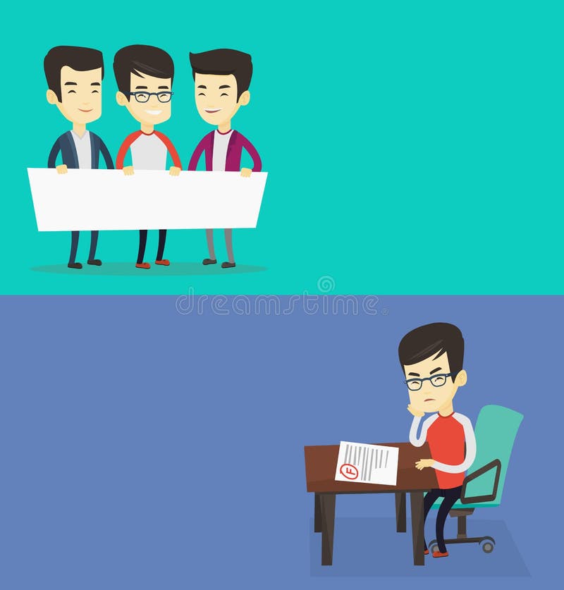 Two Educational Banners with Space for Text. Stock Vector ...