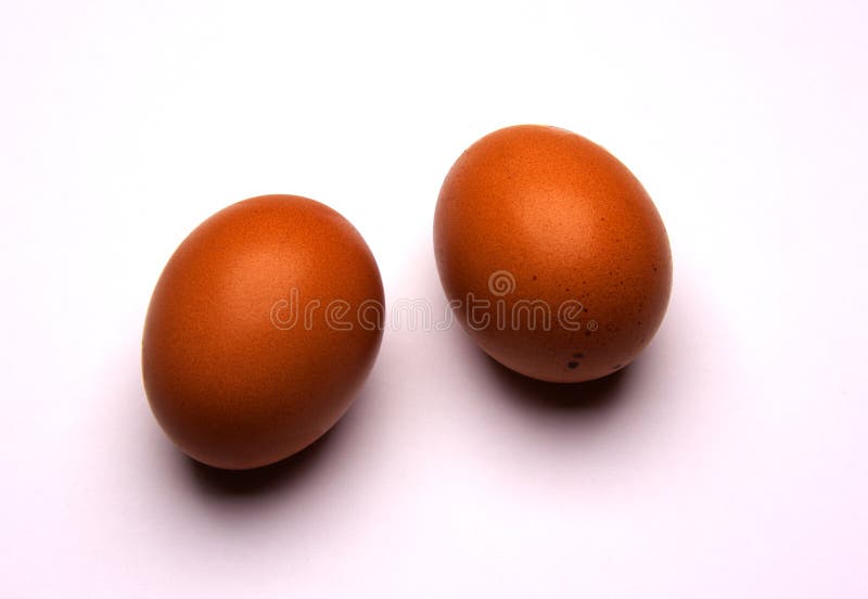 Two Eggs Isolated on White Background Stock Image - Image of breakfast ...