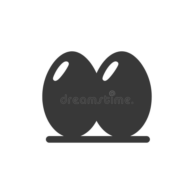 Two Eggs Icon stock illustration. Illustration of pair - 369931277