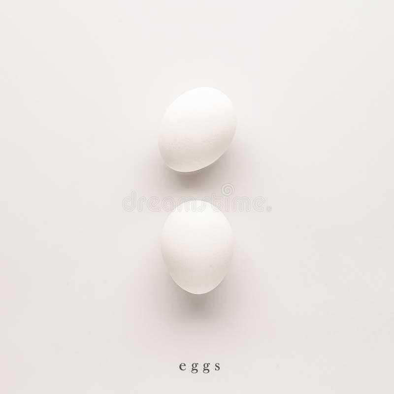 Two Eggs in a Shell on a White Background. Graphic Photo for Interior ...