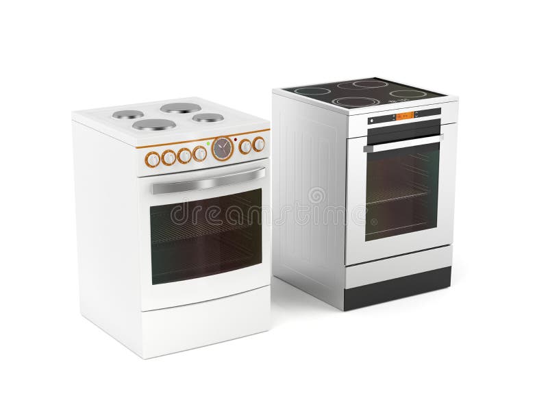 Set of Gas and Electric Stoves, Hoods and Kitchen Gas and Electric ...