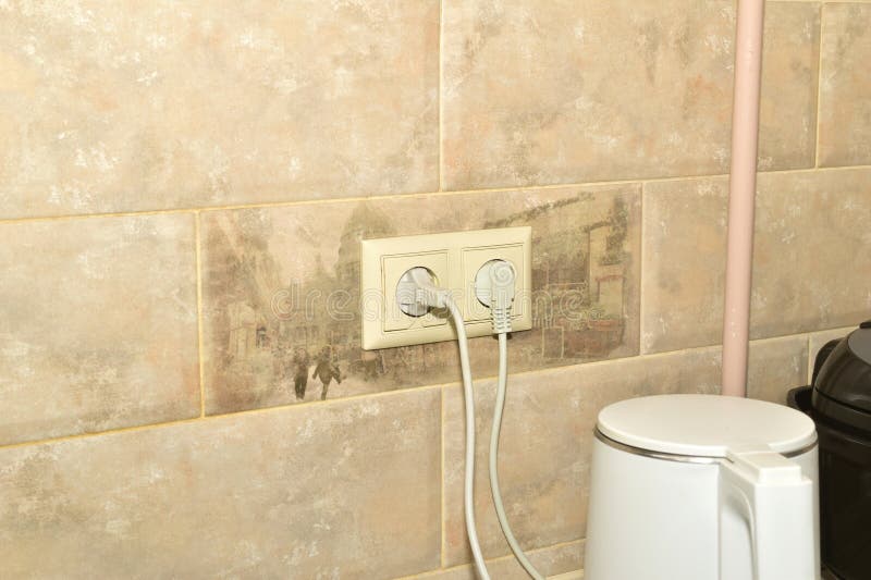 Two Electrical Outlets on the Wall. Stock Photo - Image of business ...