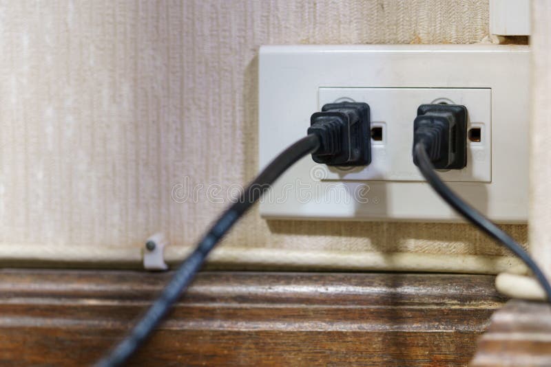 Two electrical plugs stock photo. Image of electricity - 182824480