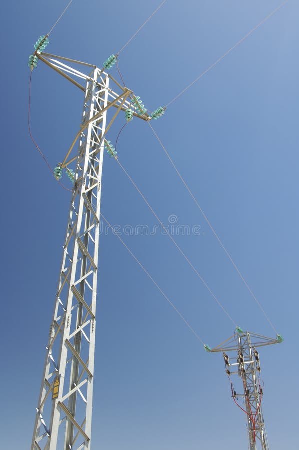 Two electrical towers stock image. Image of caution, concept - 11022889
