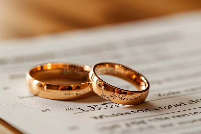 Two Elegant Gold Wedding Rings Symbolizing Love, Commitment, and Unity ...