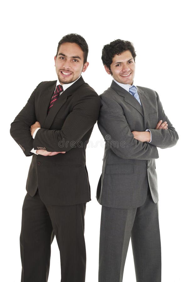 Two Elegant Men in Suits Posing Stock Photo - Image of occupation ...