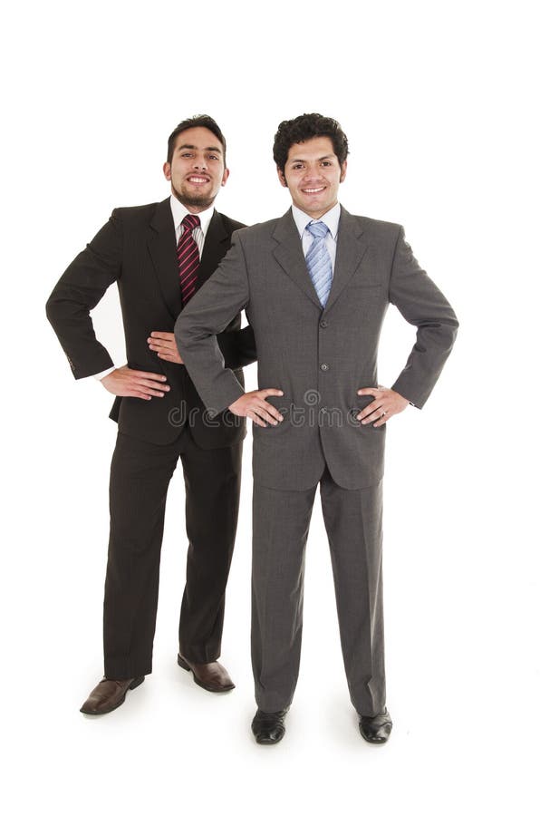 Two Elegant Men in Suits Posing Stock Image - Image of elegant ...