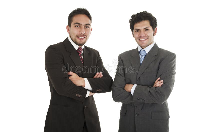 Two Elegant Men in Suits Posing Stock Photo - Image of corporate ...