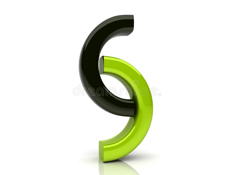 Union of Two Elements of Circle Stock Illustration - Illustration of ...