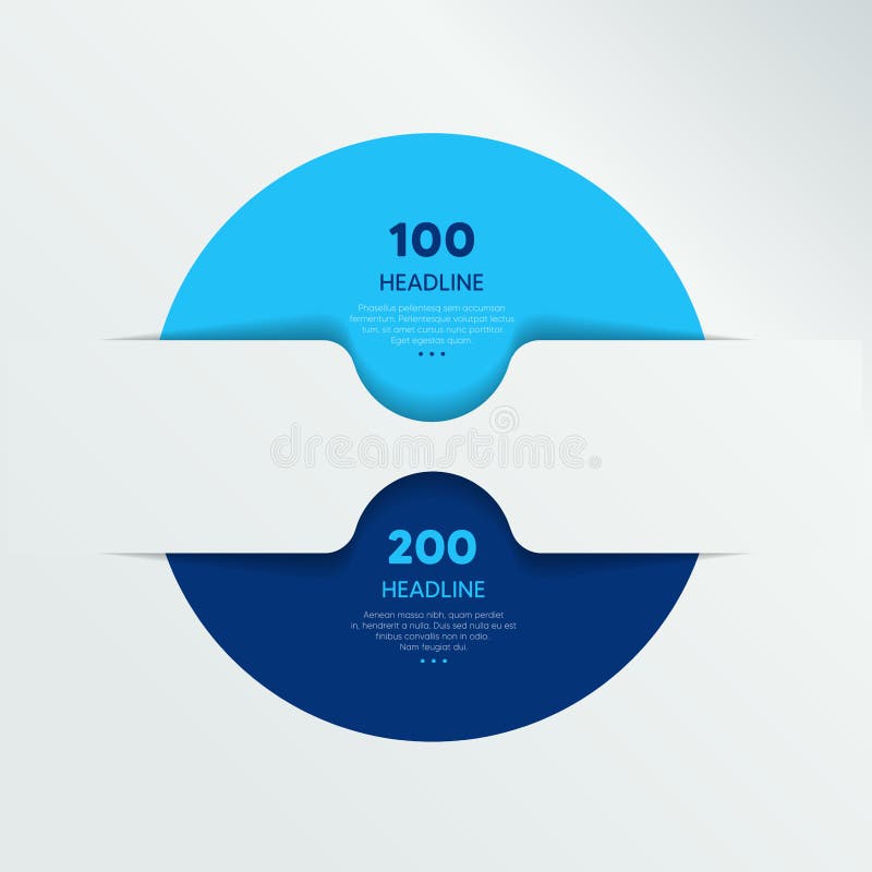 Two Elements Banner. 2 Steps Design, Chart, Infographic, Step by Step ...