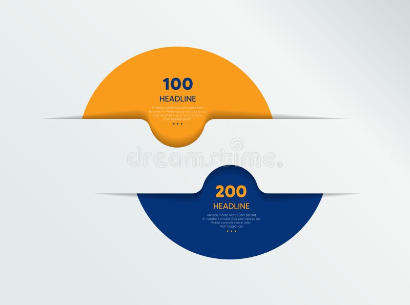 Two Elements Banner. 2 Steps Design, Chart, Infographic, Step by Step ...