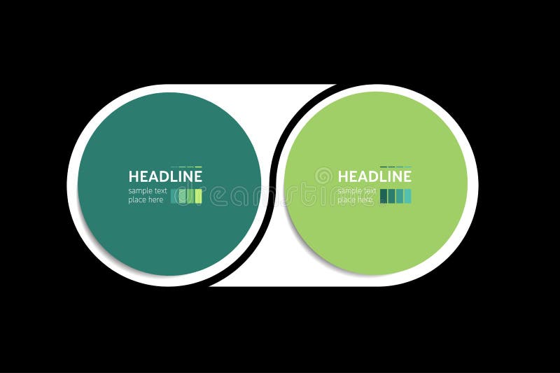 Two Elements Scheme, Diagram. Infographic Template Stock Vector ...
