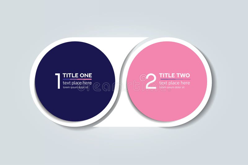 Two Elements Scheme, Diagram. Infographic Template Stock Vector ...