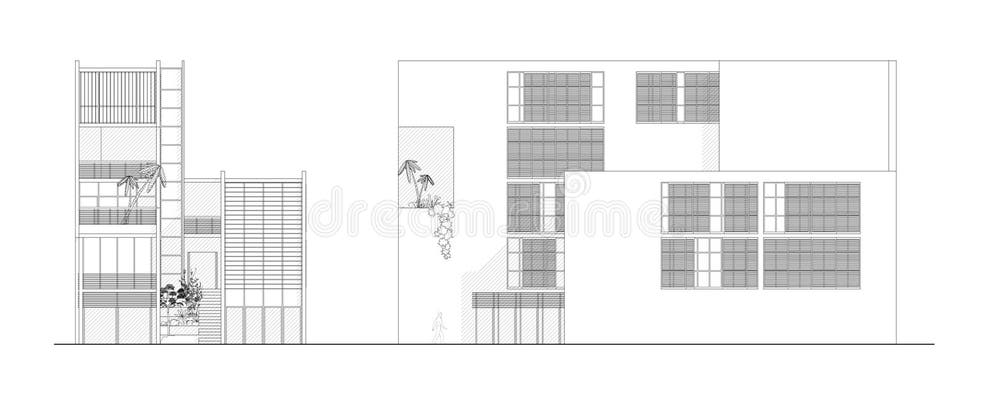 Architectural Elevations Drawing Stock Illustrations – 173 ...