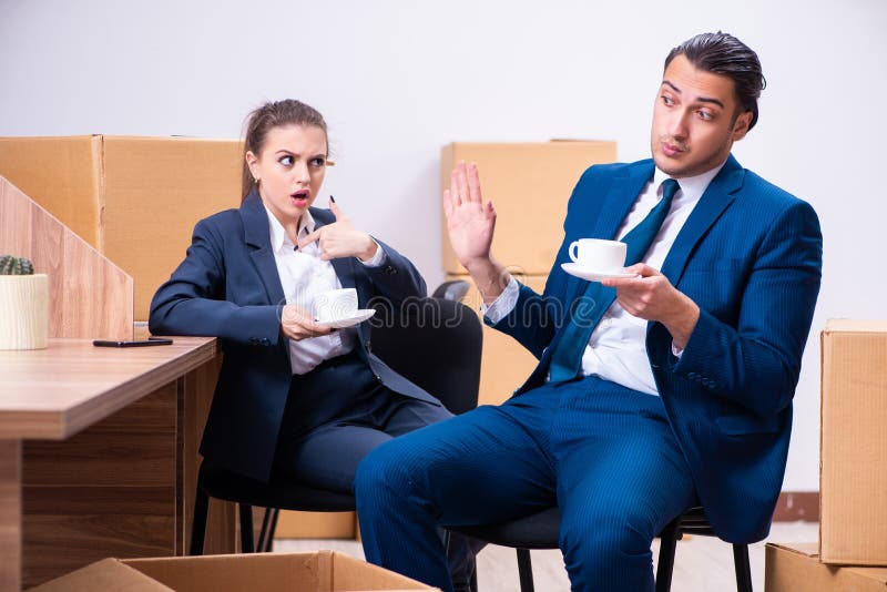 Two Employees Being Fired from Their Work Stock Photo - Image of ...