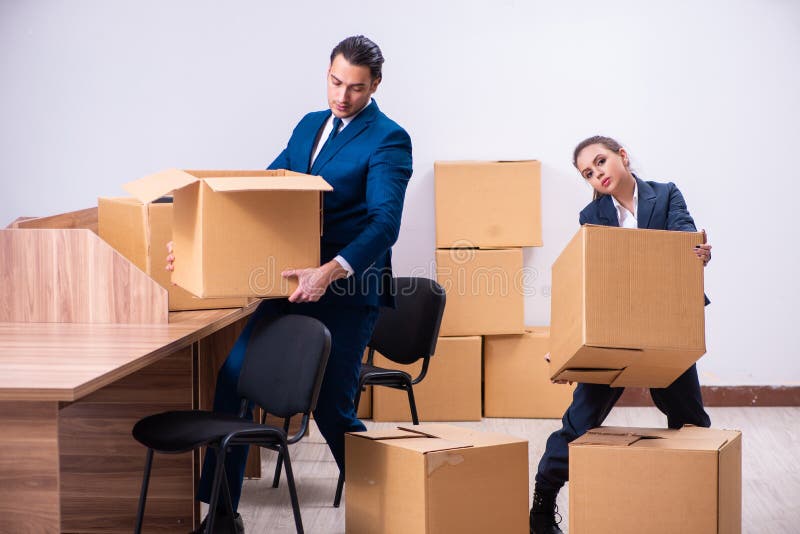 Two Employees Being Fired from Their Work Stock Image - Image of ...