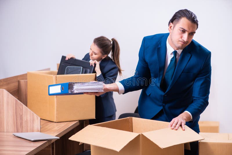 Two Employees Being Fired from Their Work Stock Image - Image of fired ...