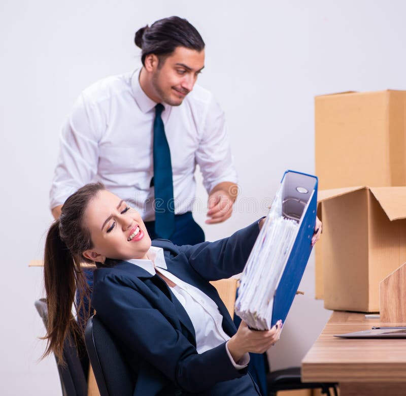 Two Employees Being Fired from Their Work Stock Image - Image of ...