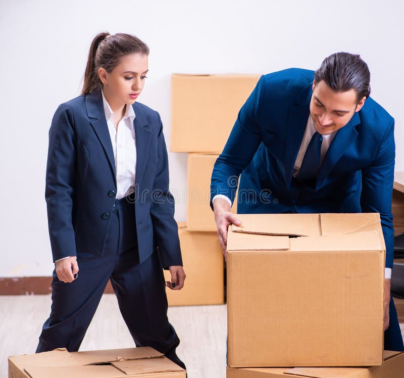 Two Employees Being Fired from Their Work Stock Image - Image of ...