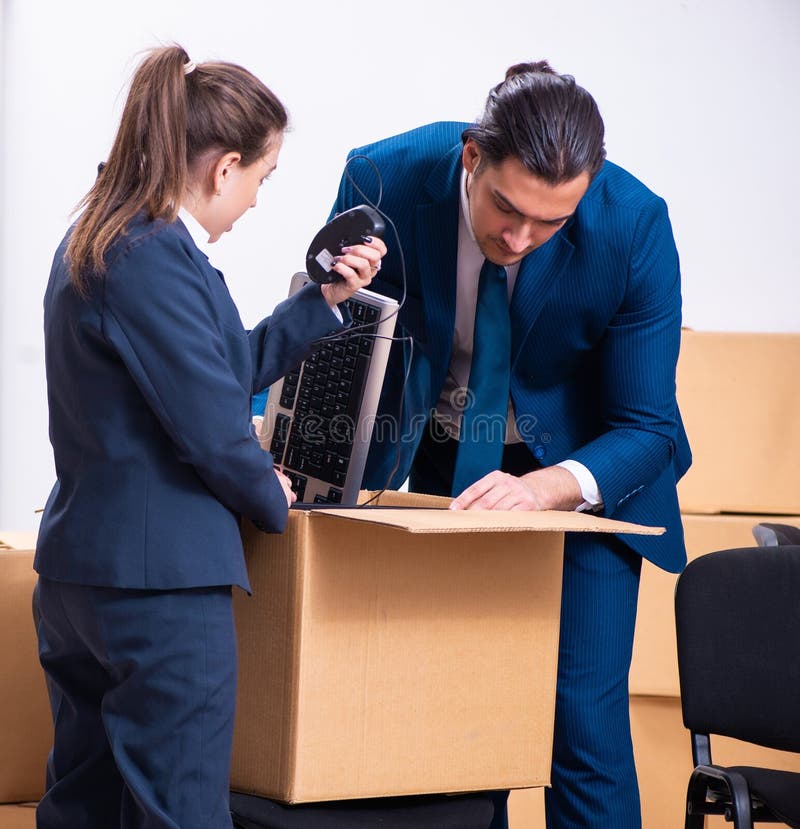 Two Employees Being Fired from Their Work Stock Image - Image of mouse ...