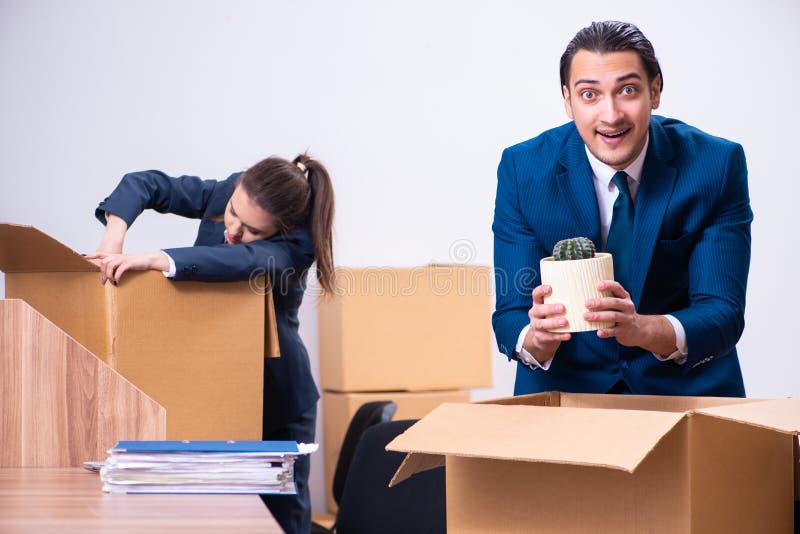 Two Employees Being Fired from Their Work Stock Photo - Image of ...