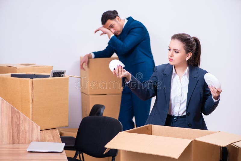 Two Employees Being Fired from Their Work Stock Image - Image of ...