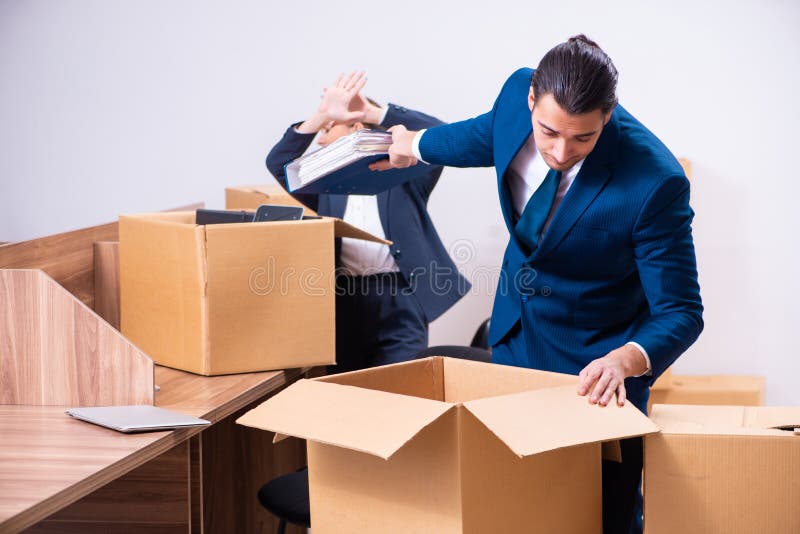 Two Employees Being Fired from Their Work Stock Image - Image of firing ...