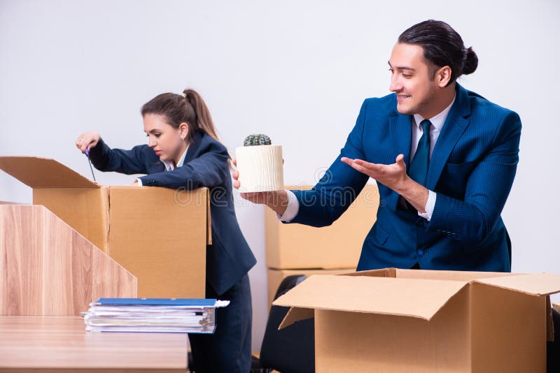 Two Employees Being Fired from Their Work Stock Image - Image of cactus ...