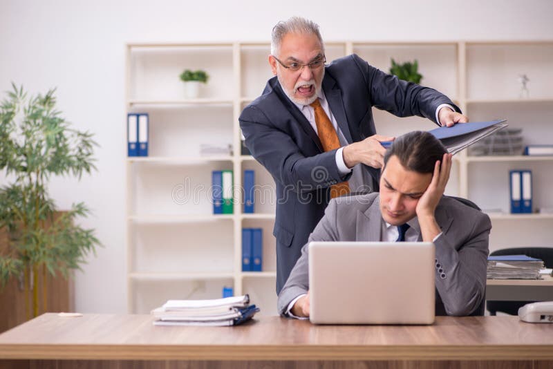 Two Employees in Bullying Concept Stock Image - Image of mistreatment ...