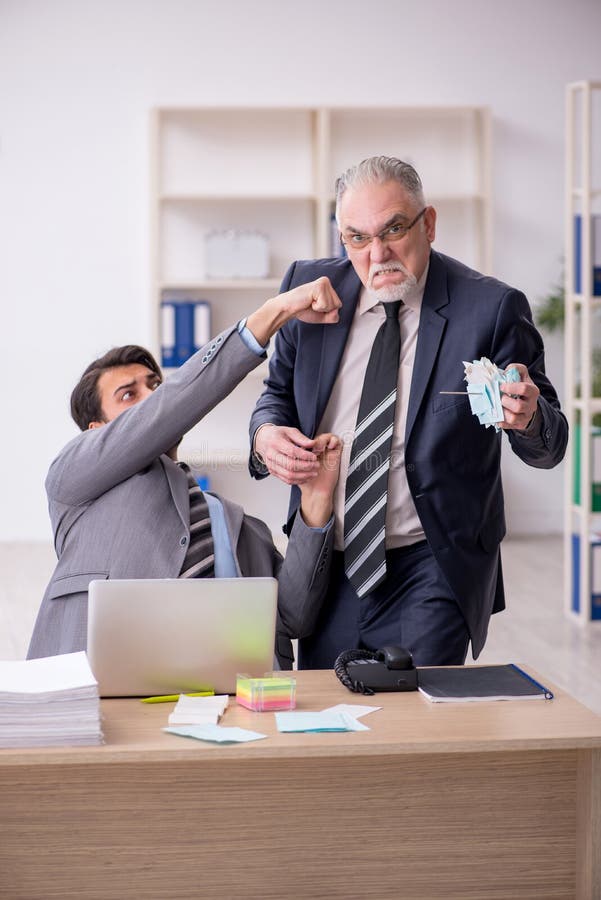 Two Male Employees in Bullying Concept Stock Photo - Image of colleague ...