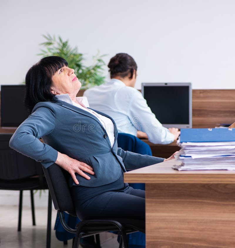 Two Employees Doing Sport Exercises in the Office Stock Image - Image ...
