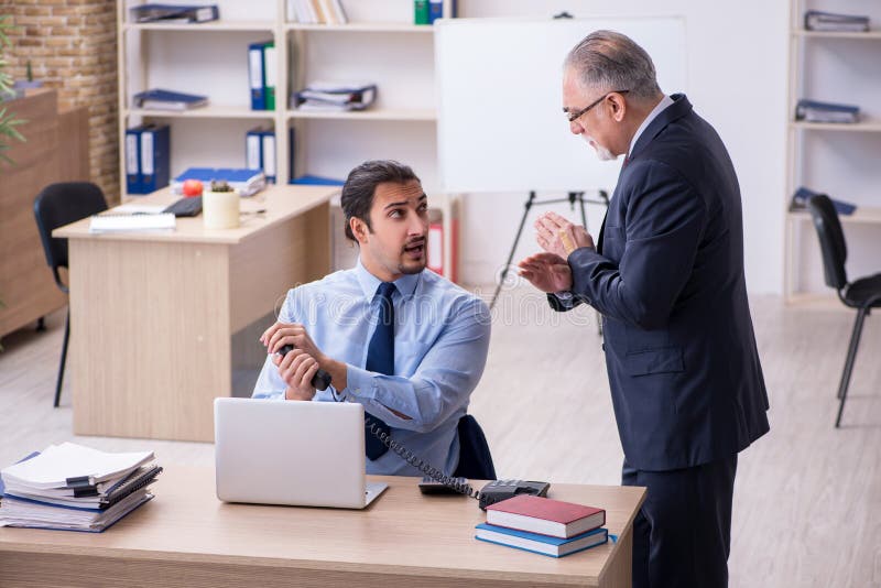 Two Employees in the Office Stock Photo - Image of angry, corporate ...