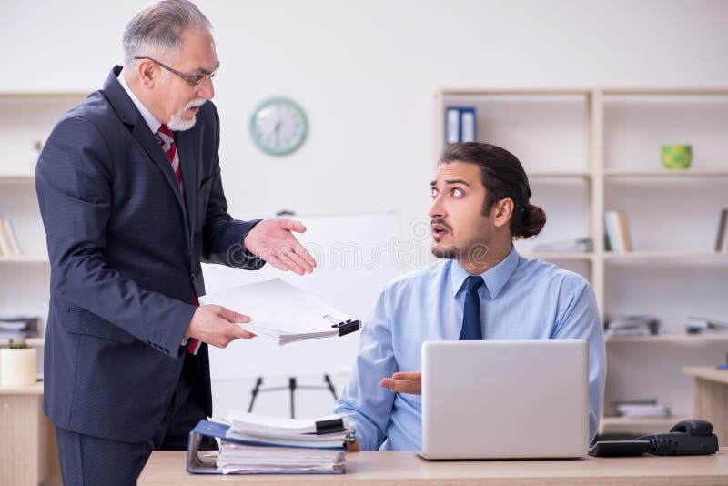 Two Employees in the Office Stock Image - Image of error, boss: 193778999