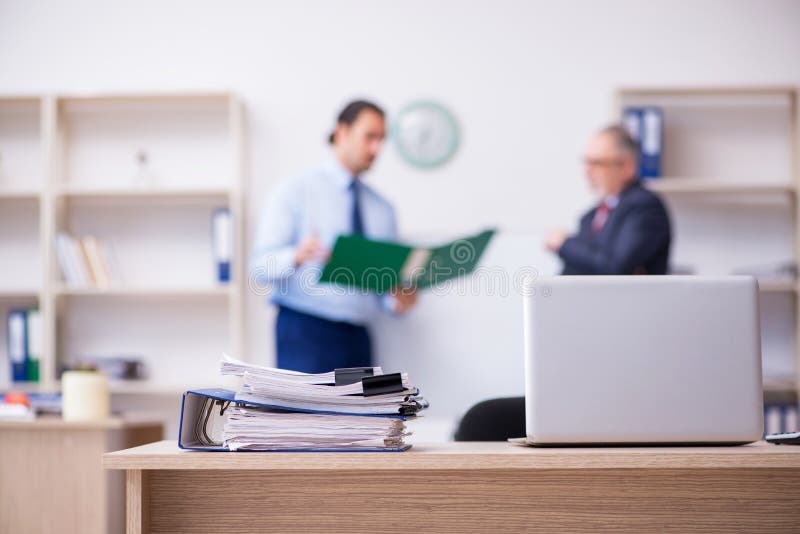 Two Employees in the Office Stock Image - Image of office, executive ...
