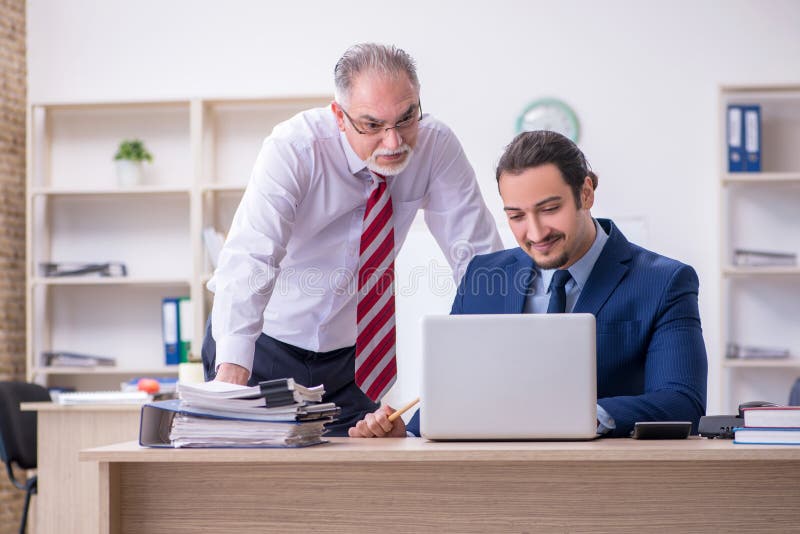 Two Employees in the Office Stock Image - Image of executive ...