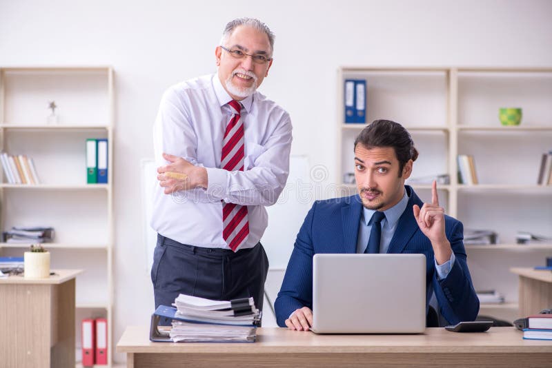 Two Employees in the Office Stock Photo - Image of exclamation ...