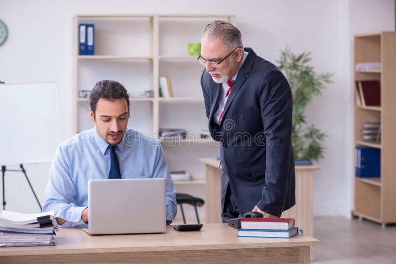 Two Employees in the Office Stock Image - Image of corporate, people ...