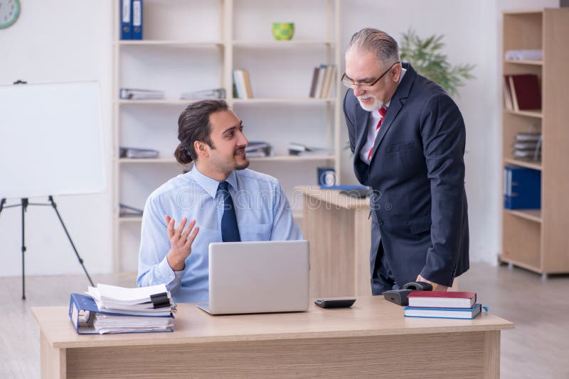 Two Employees in the Office Stock Image - Image of businesspeople ...