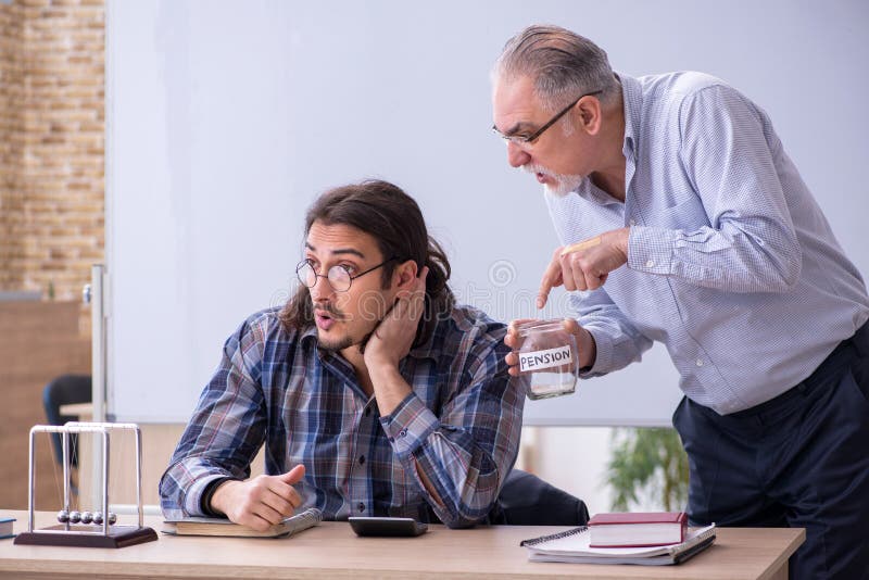 Two Employees in Retirement Concept Stock Photo - Image of begging ...