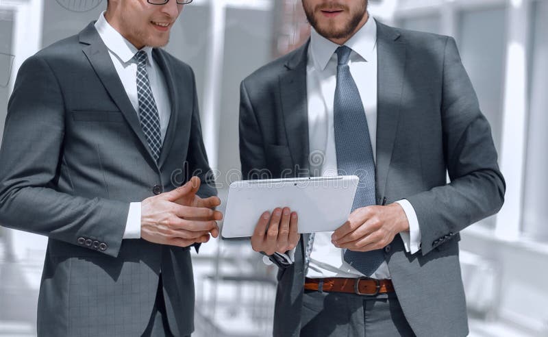 Two Employees Standing in the Office Stock Photo - Image of business ...