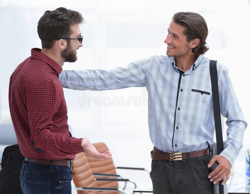 Two Employees are Talking in the Office Stock Photo - Image of ...