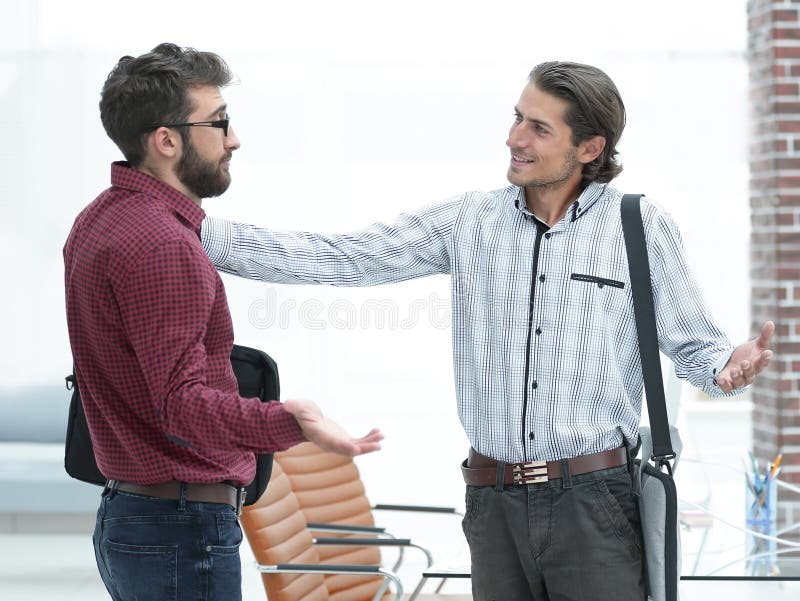 Two Employees are Talking in the Office Stock Photo - Image of boss ...