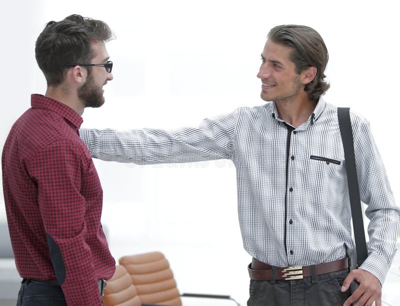 Two Employees are Talking in the Office Stock Photo - Image of ...