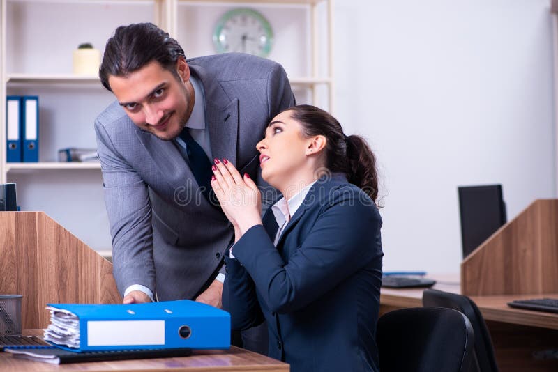 Two Employees Working in the Office Stock Photo - Image of project ...