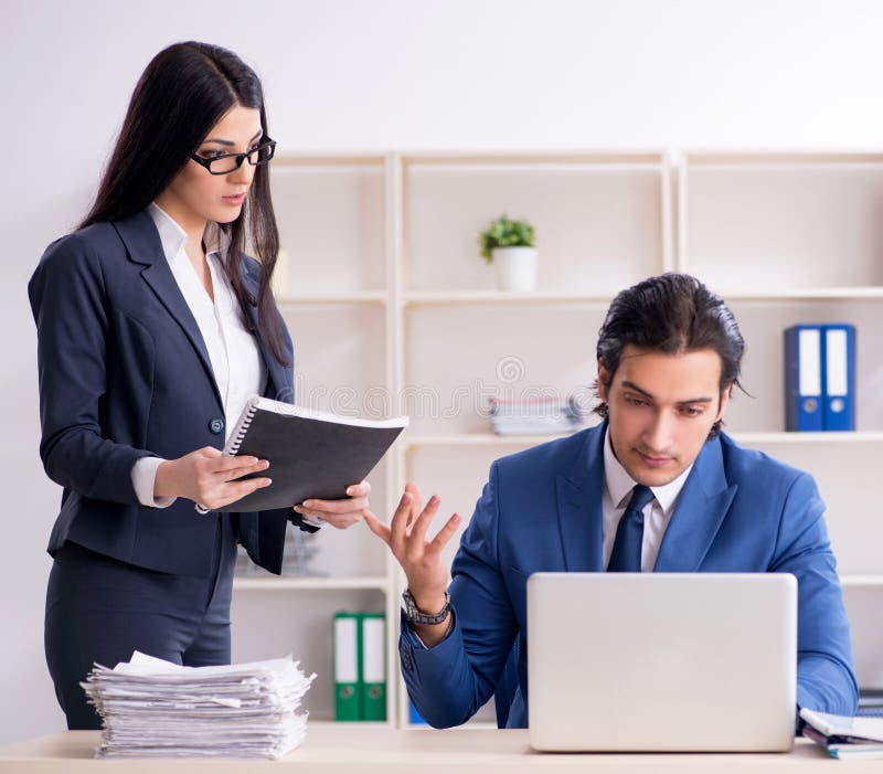 Two Employees Working in the Office Stock Photo - Image of auditor ...