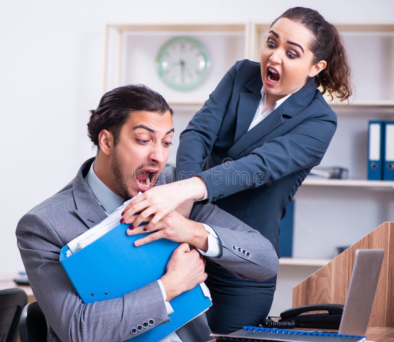 Two Employees Working in the Office Stock Photo - Image of colleagues ...