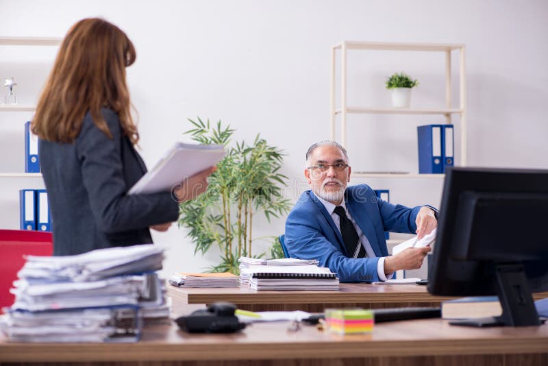 Two Employees Working in the Office Stock Photo - Image of accounting ...