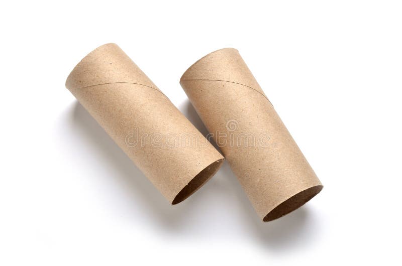 Empty Cardboard Toilet Roll Tubes Stock Photo - Image of isolated, tube ...